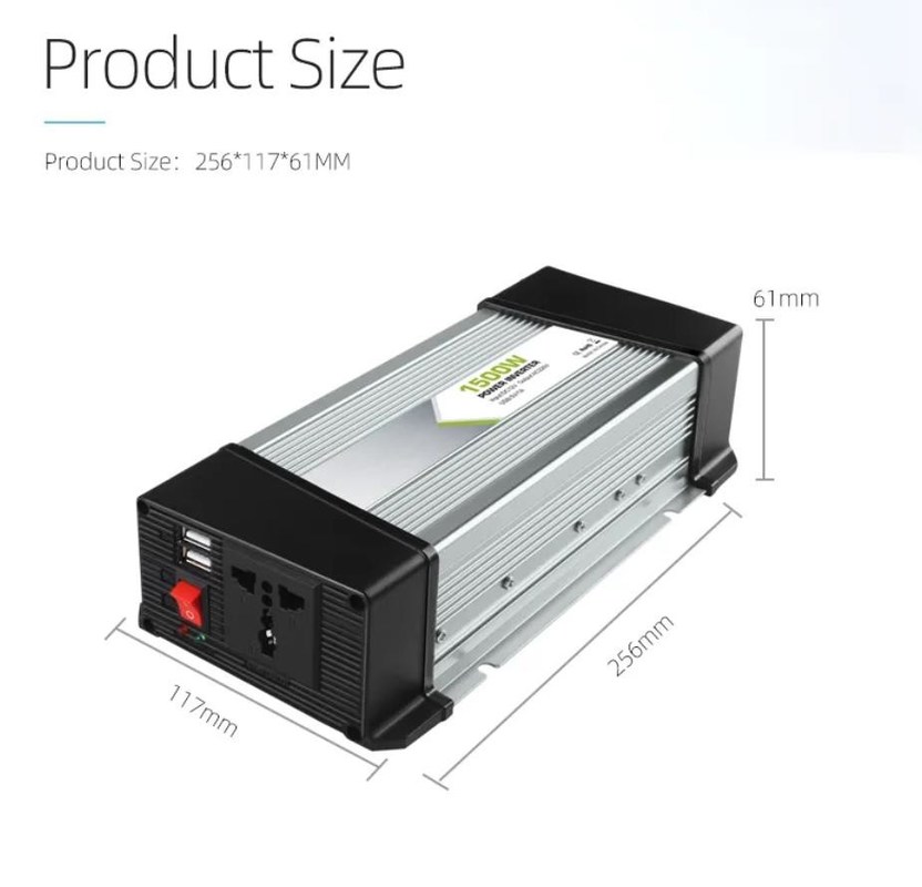 1.5KW DC AC Power Inverter 12v To 230V Solar Modified Sine Wave ...