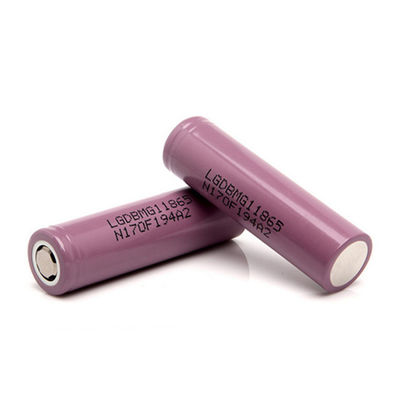 2900mAh LGDBMG11865 Battery , 18650 Rechargeable Li Ion 50g Weight